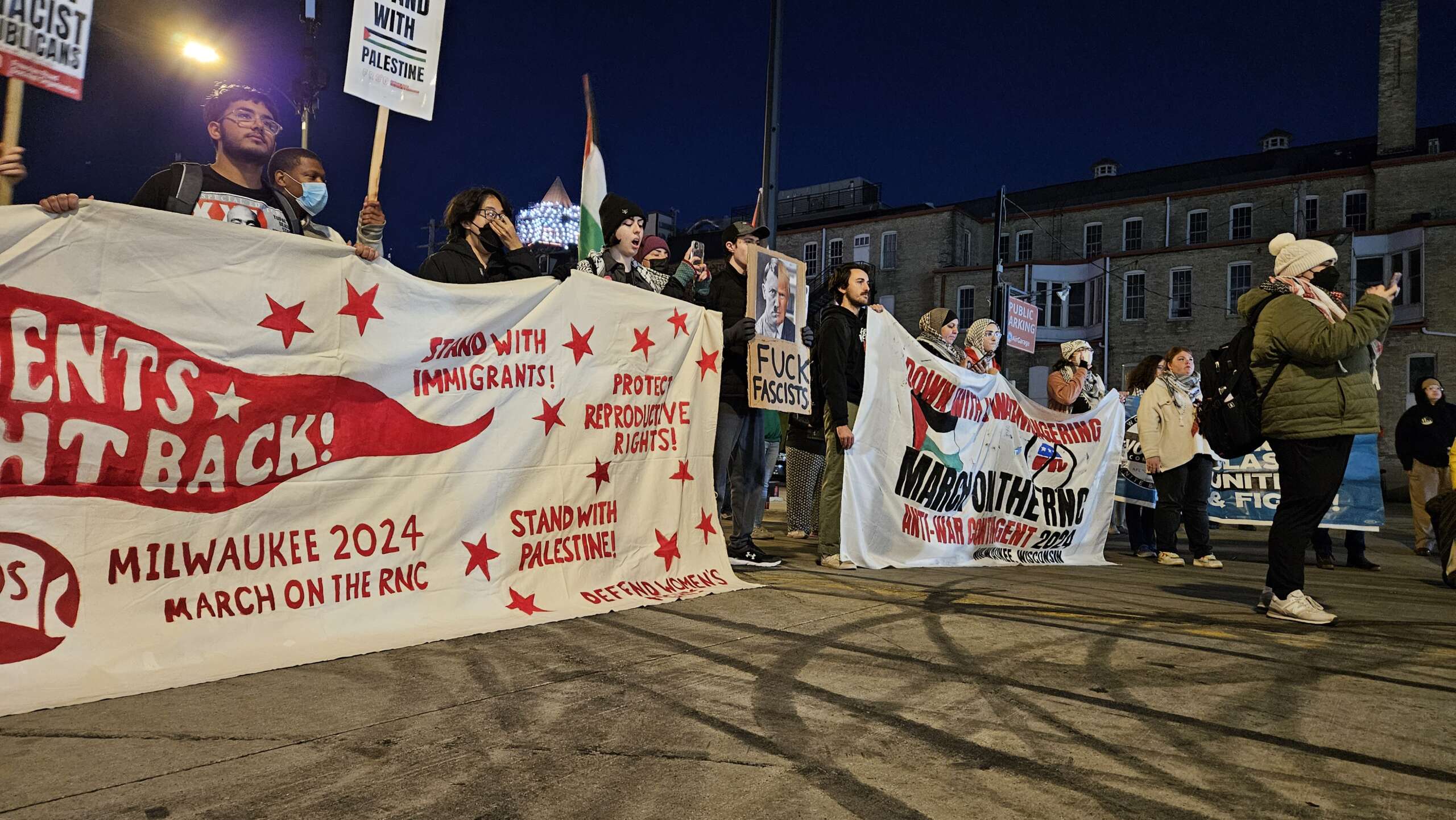 Protesters Brave Cold Temperatures to Protest Trump’s Milwaukee Rally ...