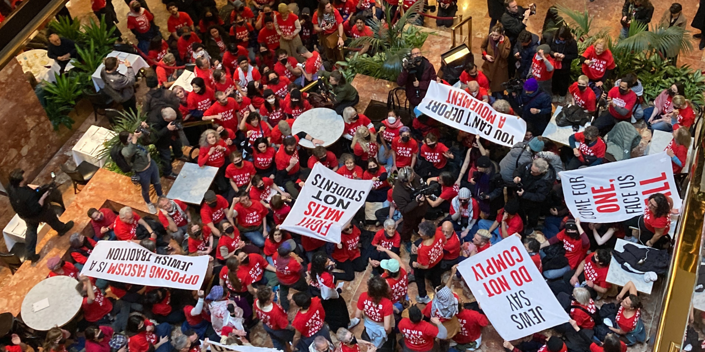 Hundreds Stage Sit-In at Trump Tower to Protest Mahmoud Khalil’s ...