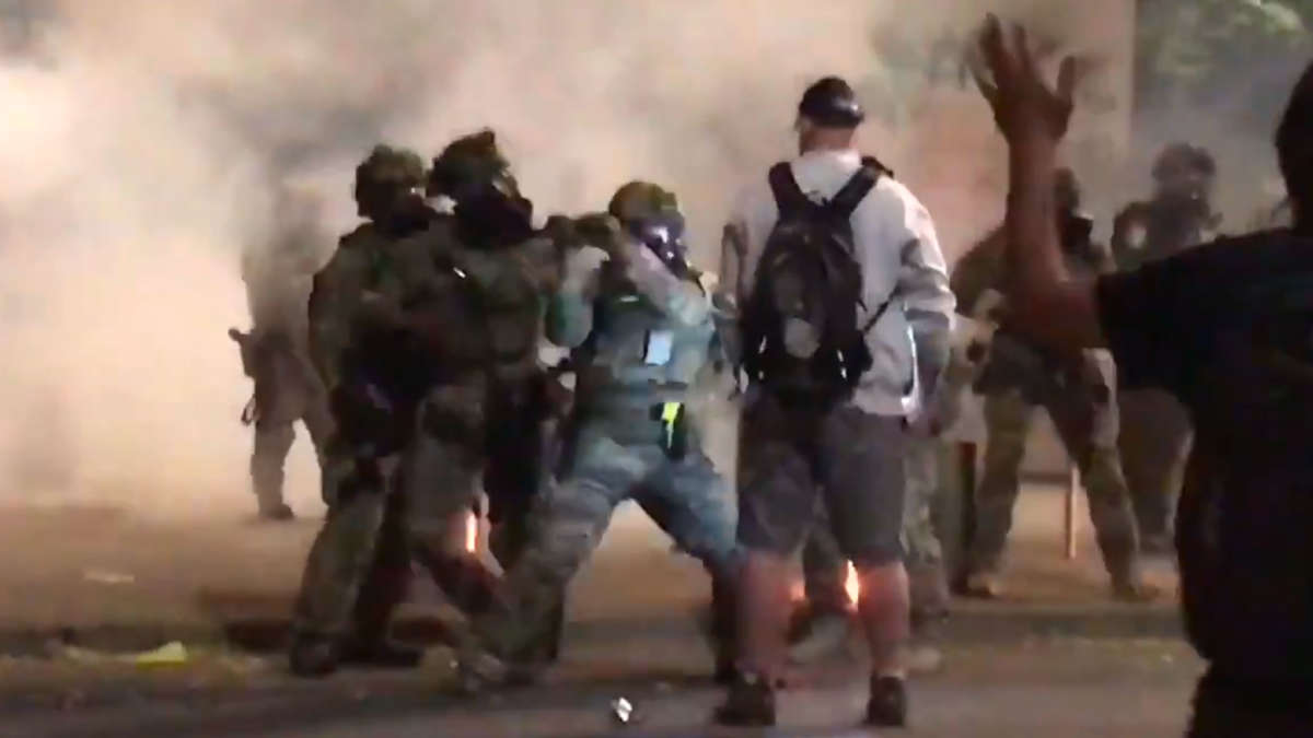 Navy Veteran Speaks Out After Being Attacked by Secret Police in Portland